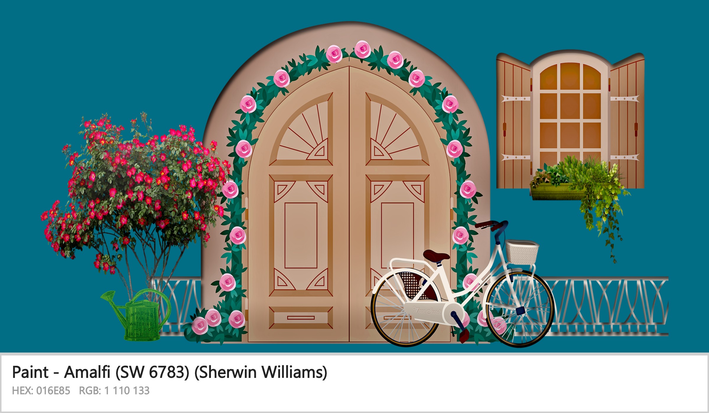 Sherwin Williams Amalfi (SW 6783) Paint color codes, similar paints and ...