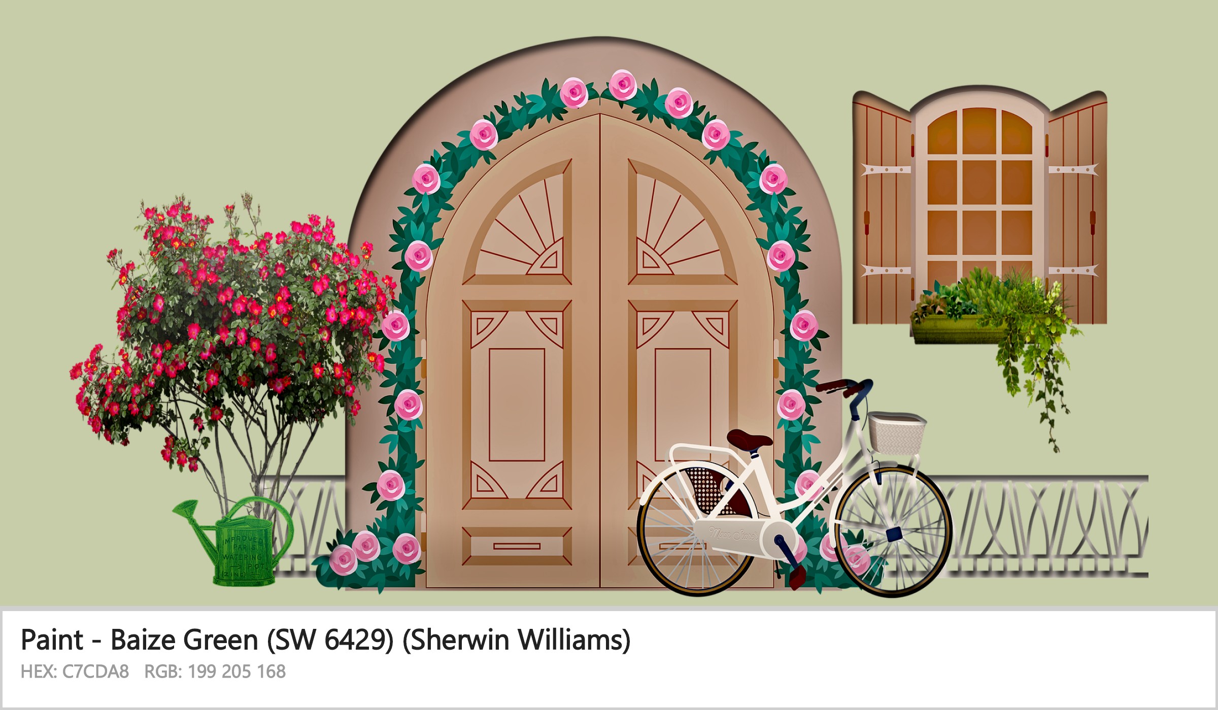 Sherwin Williams Baize Green (SW 6429) Paint color codes, similar ...