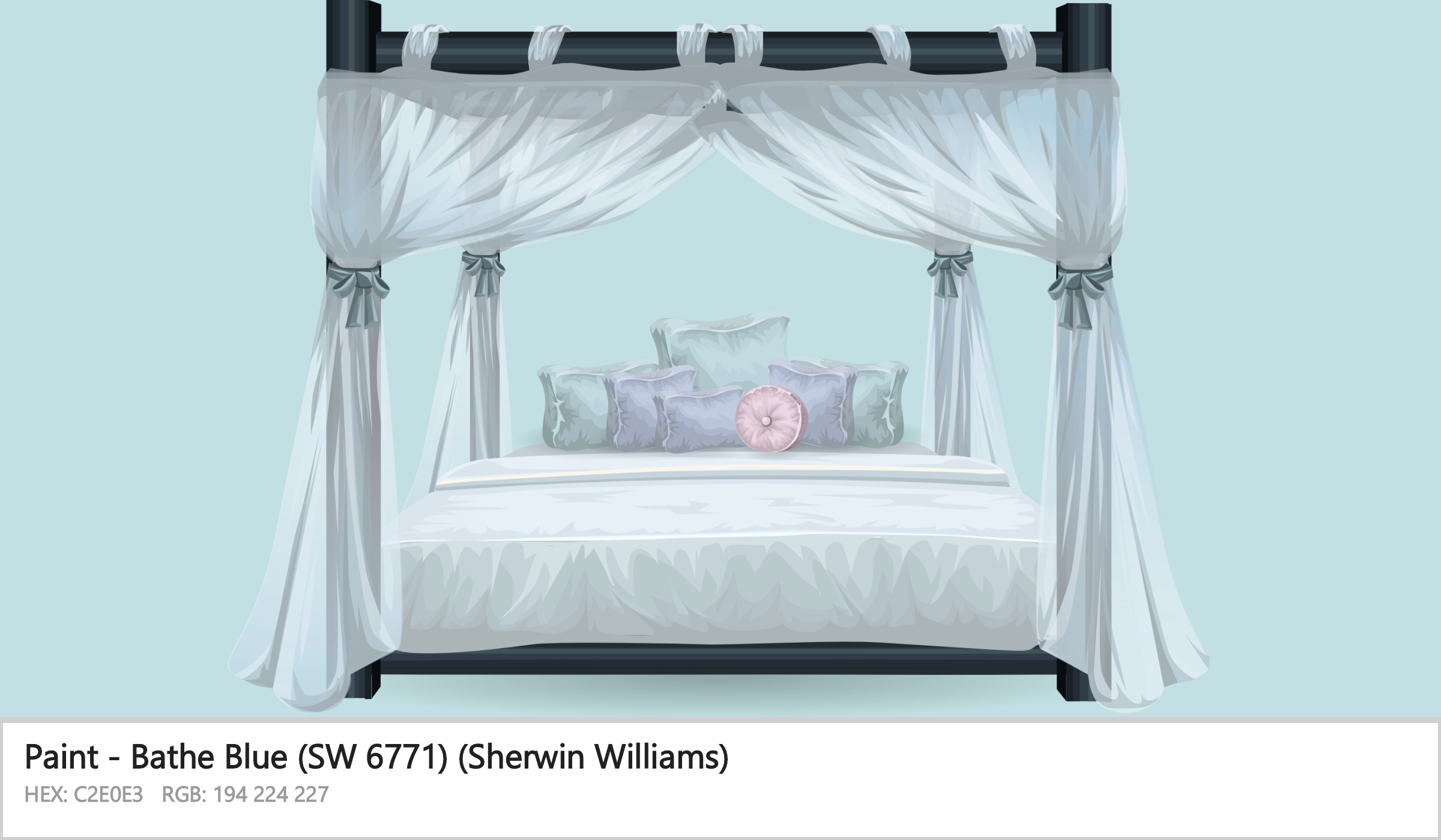 Sherwin Williams Bathe Blue (SW 6771) Paint color codes, similar paints ...