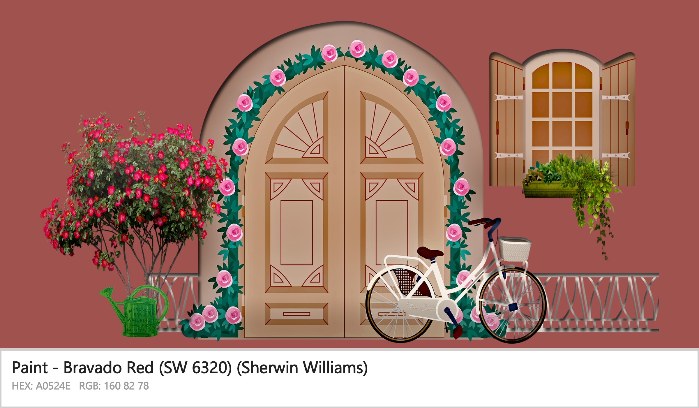 Sherwin Williams Bravado Red (SW 6320) Paint color codes, similar ...
