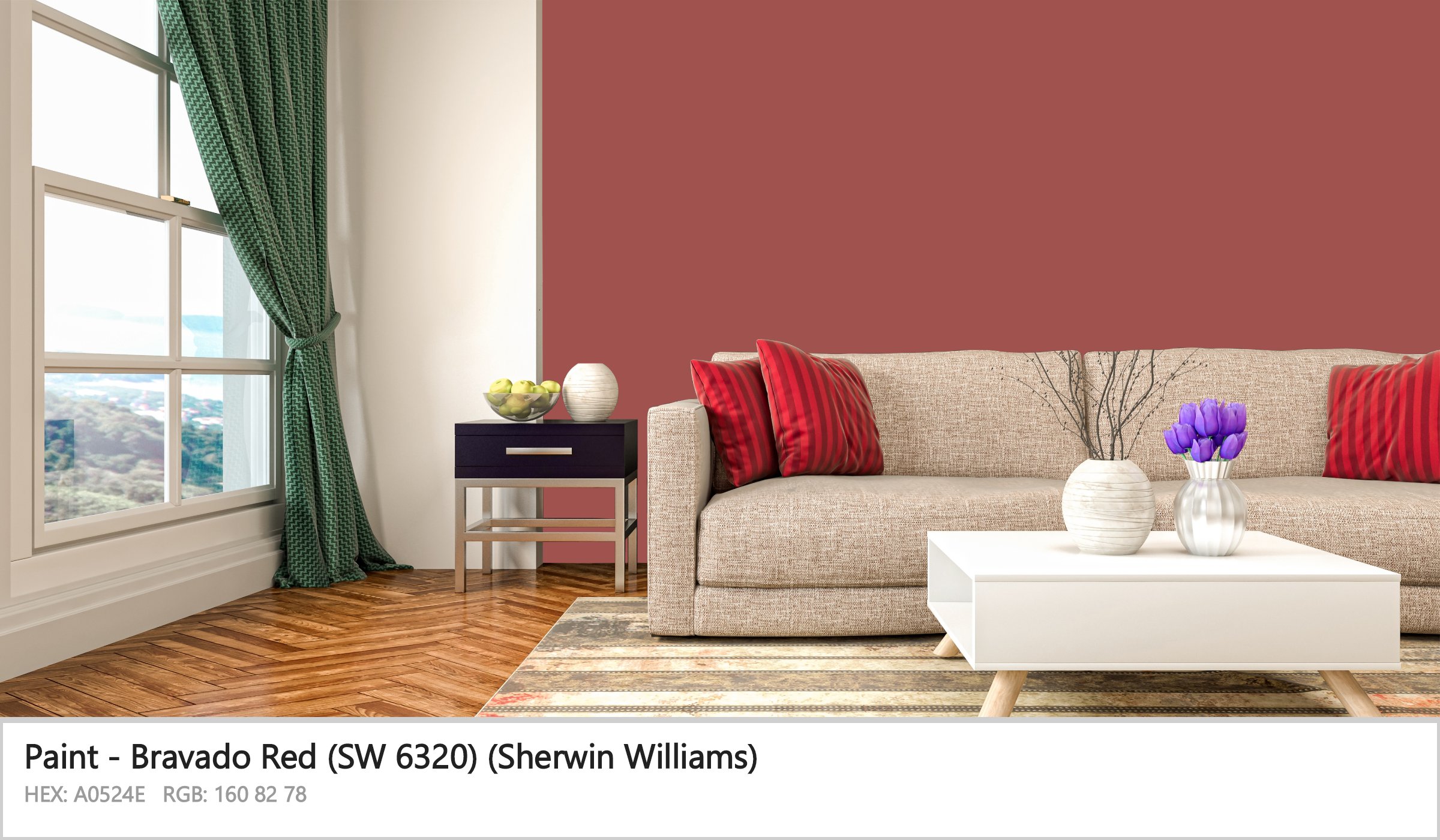 Sherwin Williams Bravado Red (SW 6320) Paint color codes, similar ...