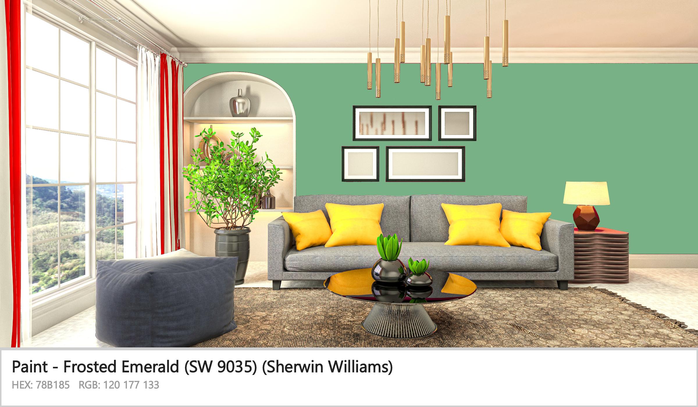 Sherwin Williams Frosted Emerald (SW 9035) Paint color codes, similar ...
