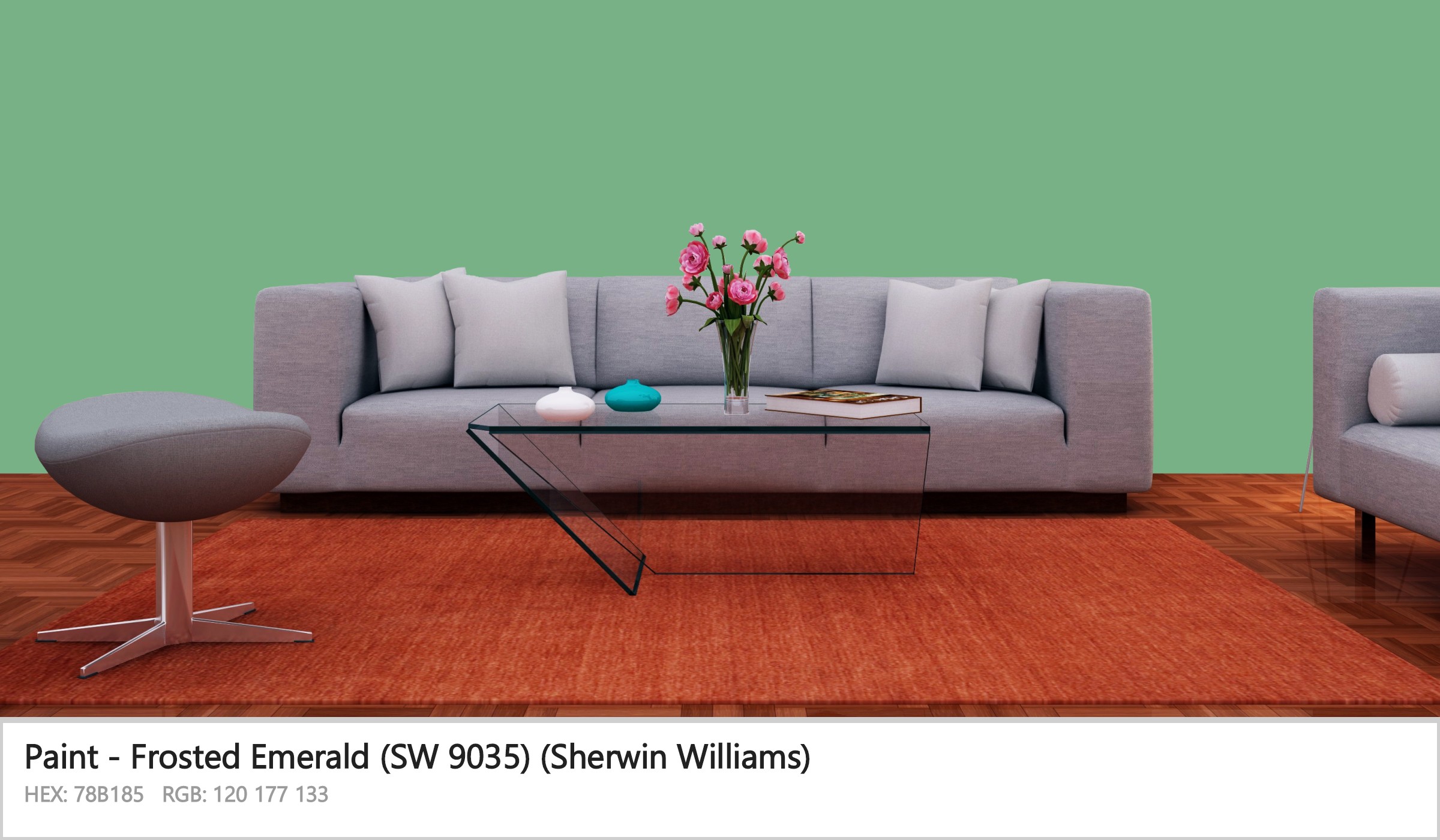 Sherwin Williams Frosted Emerald (SW 9035) Paint color codes, similar ...