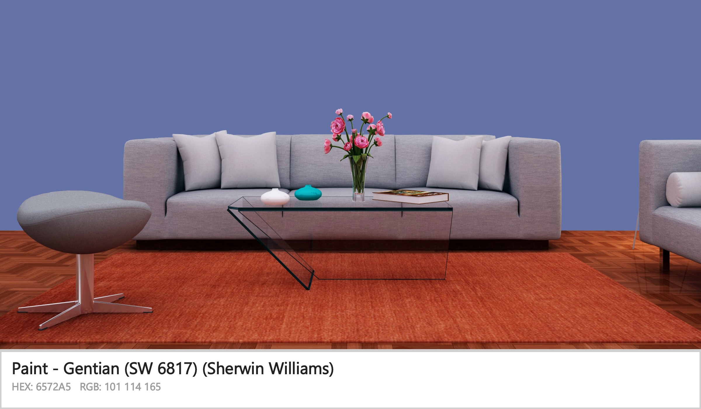 Sherwin Williams Gentian (SW 6817) Paint color codes, similar paints ...