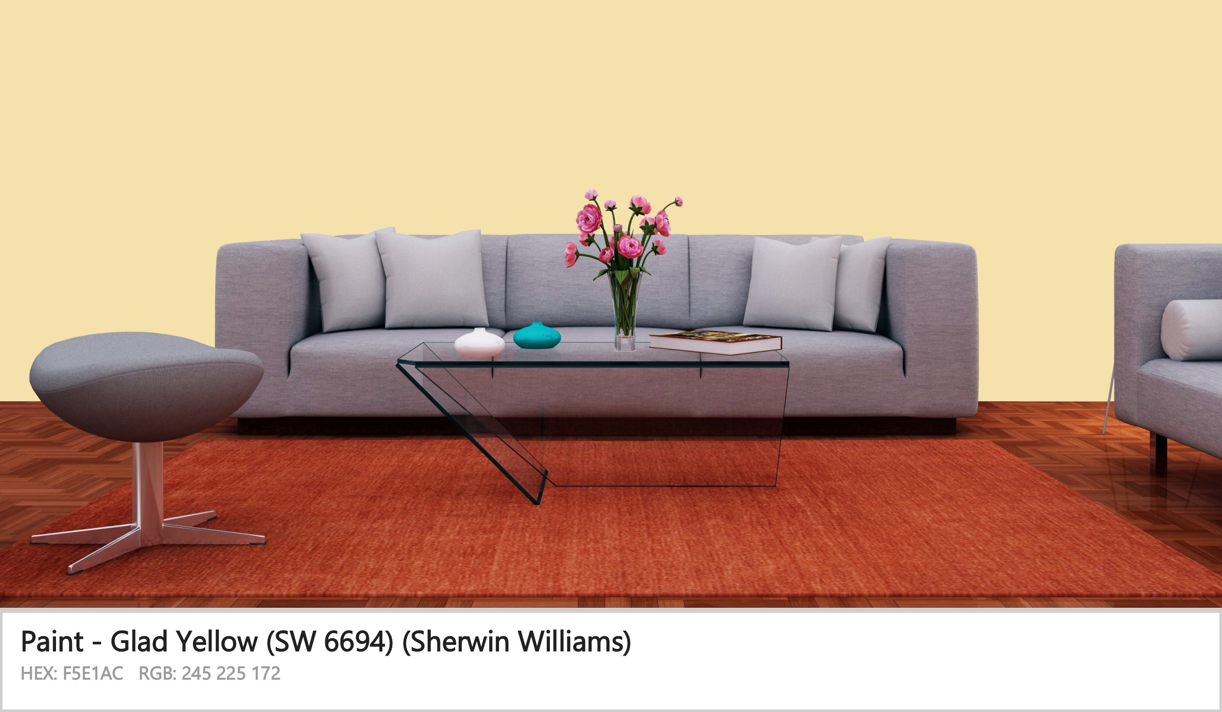 Sherwin Williams Glad Yellow (SW 6694) Paint color codes, similar ...
