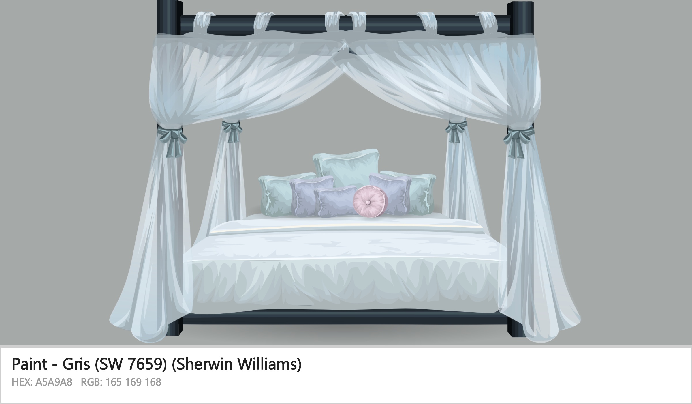 Sherwin Williams Gris (SW 7659) Paint color codes, similar paints and ...