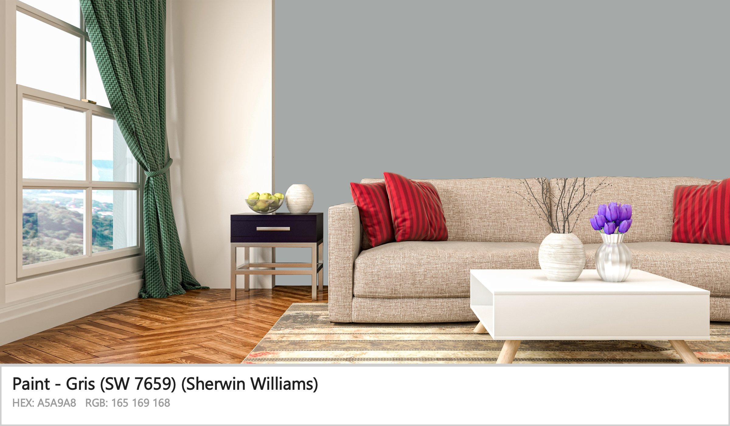 Sherwin Williams Gris (SW 7659) Paint color codes, similar paints and ...
