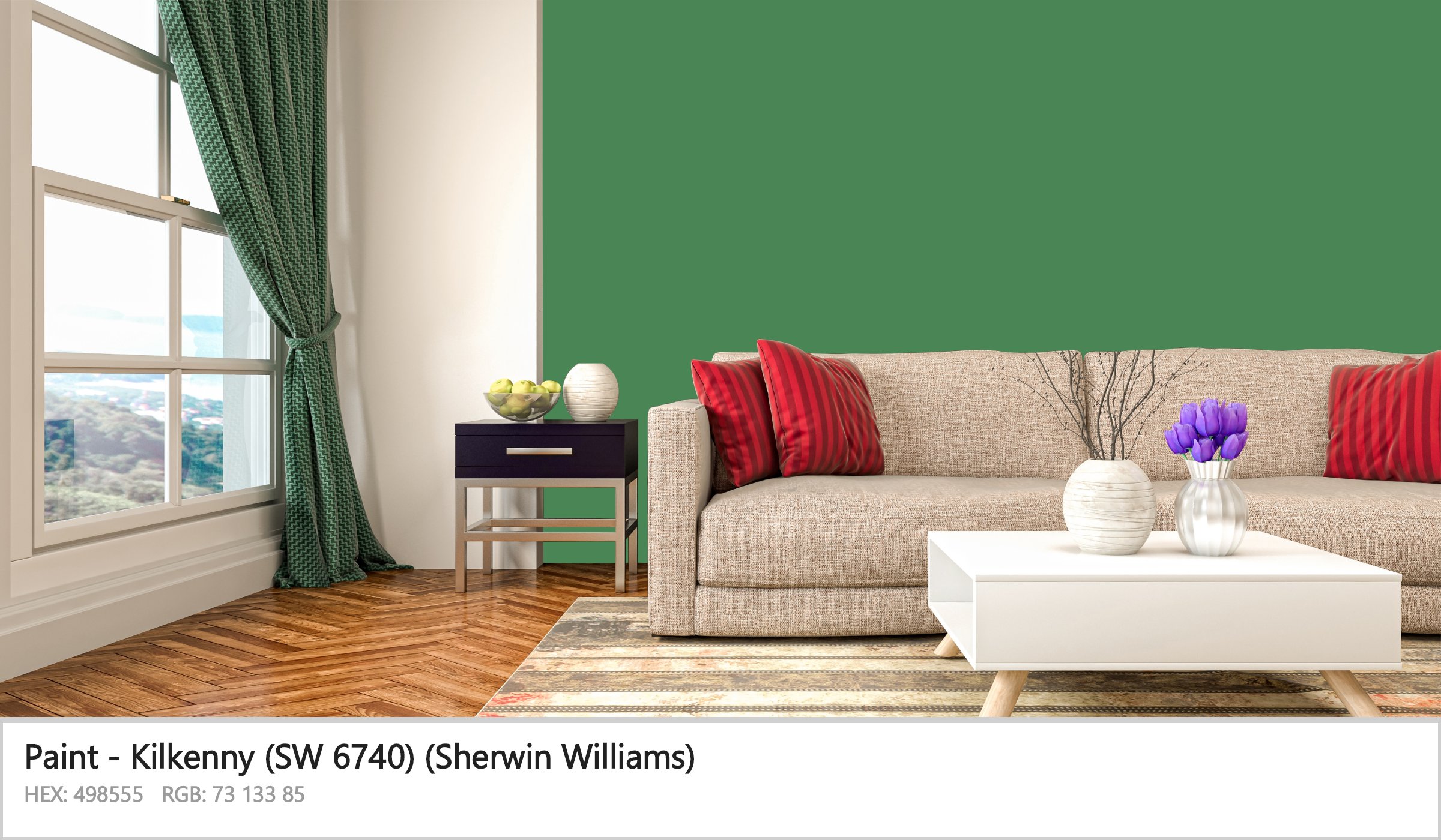 Sherwin Williams Kilkenny (SW 6740) Paint color codes, similar paints ...
