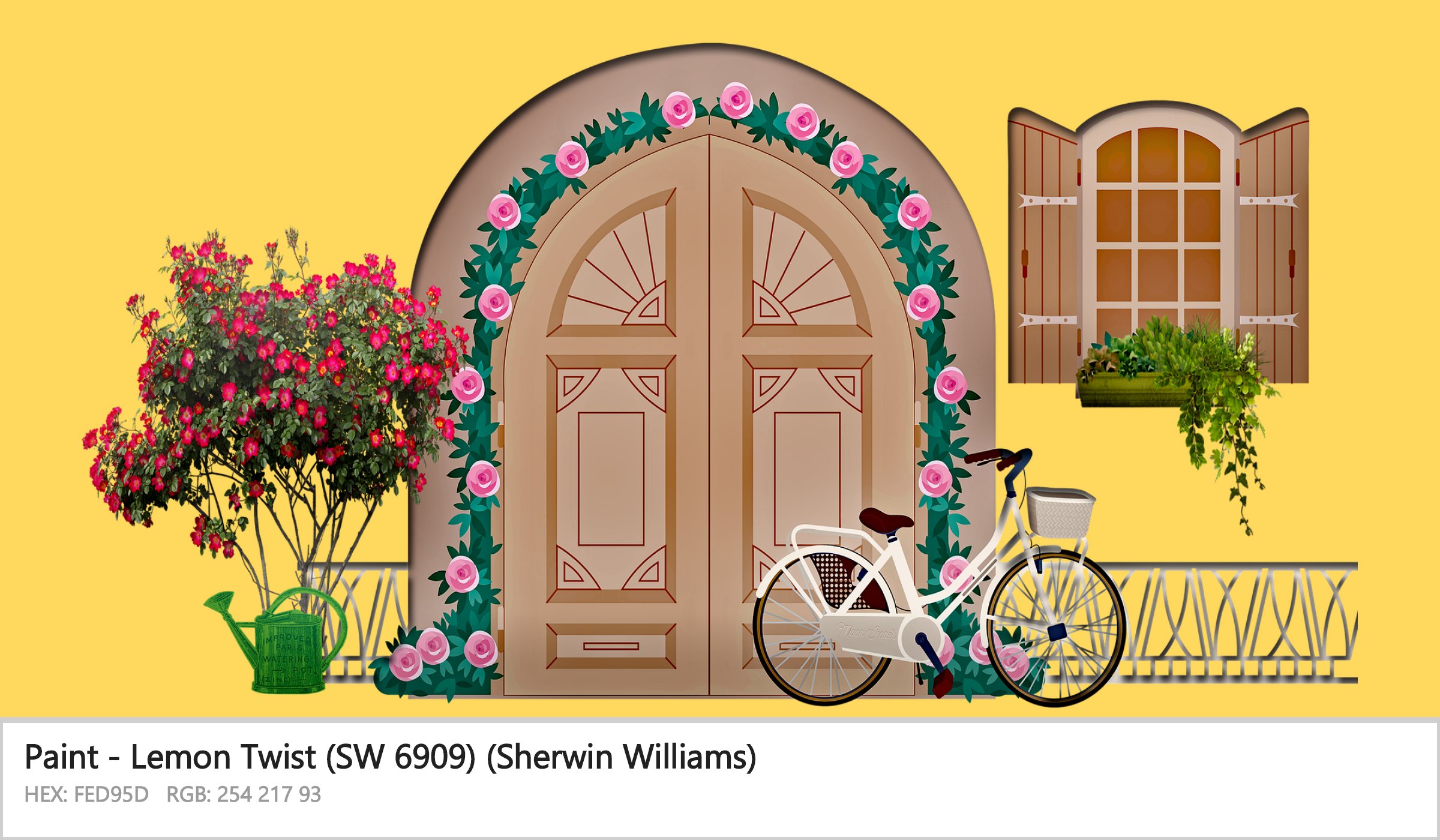 Sherwin Williams Lemon Twist (SW 6909) Paint color codes, similar ...