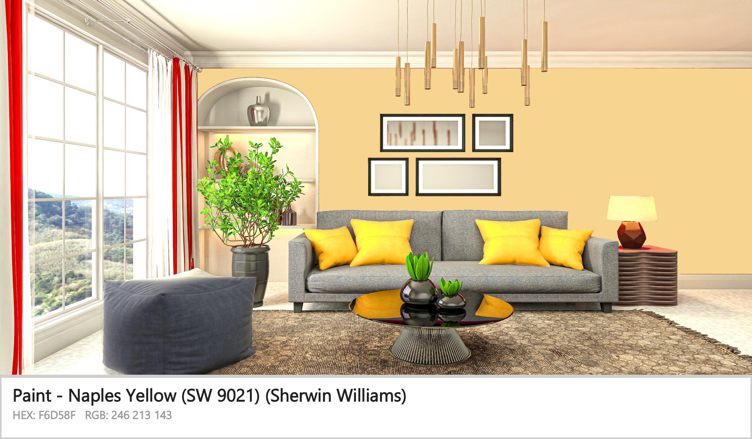 Sherwin Williams Naples Yellow (SW 9021) Paint color codes, similar paints and colors - colorxs.com
