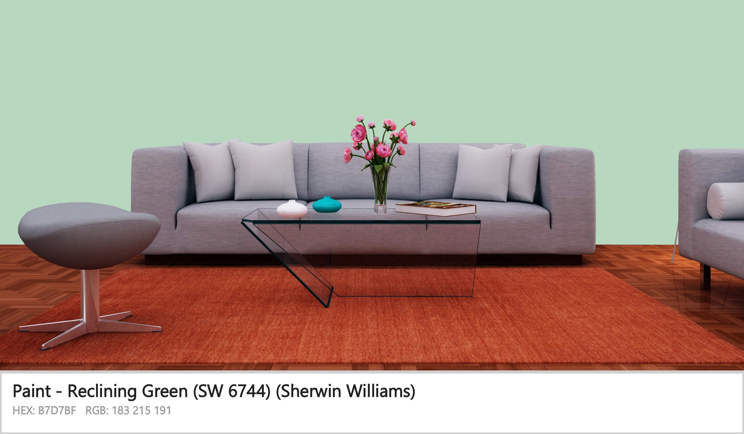 Sherwin Williams Reclining Green (SW 6744) Paint color codes, similar ...
