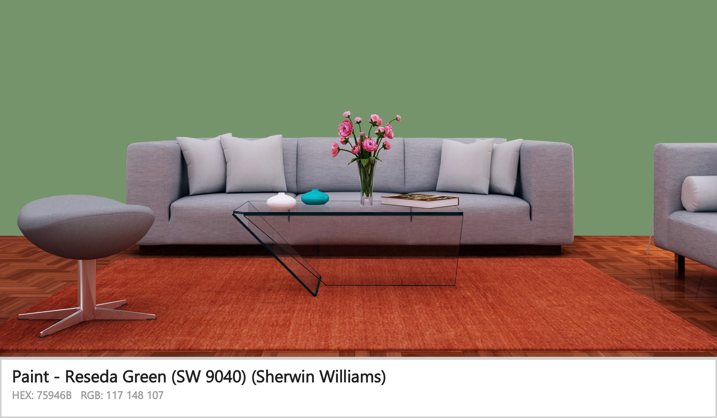 Sherwin Williams Reseda Green (SW 9040) Paint color codes, similar ...