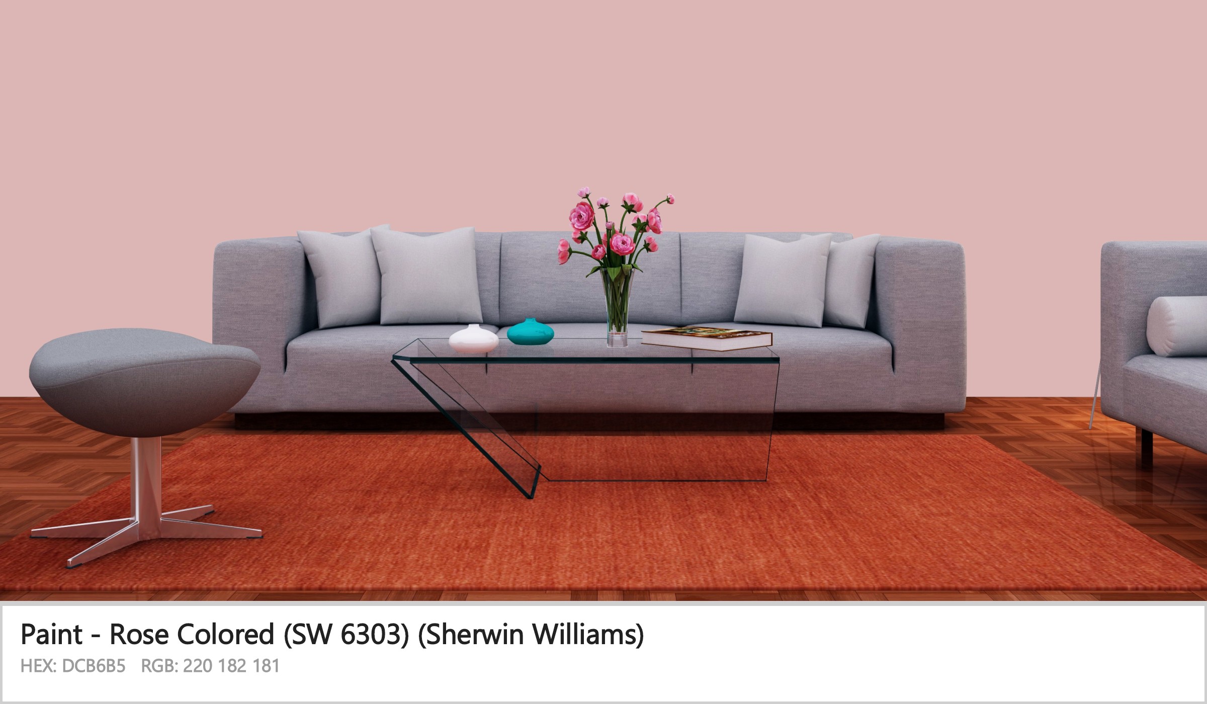Sherwin Williams Rose Colored (SW 6303) Paint color codes, similar ...
