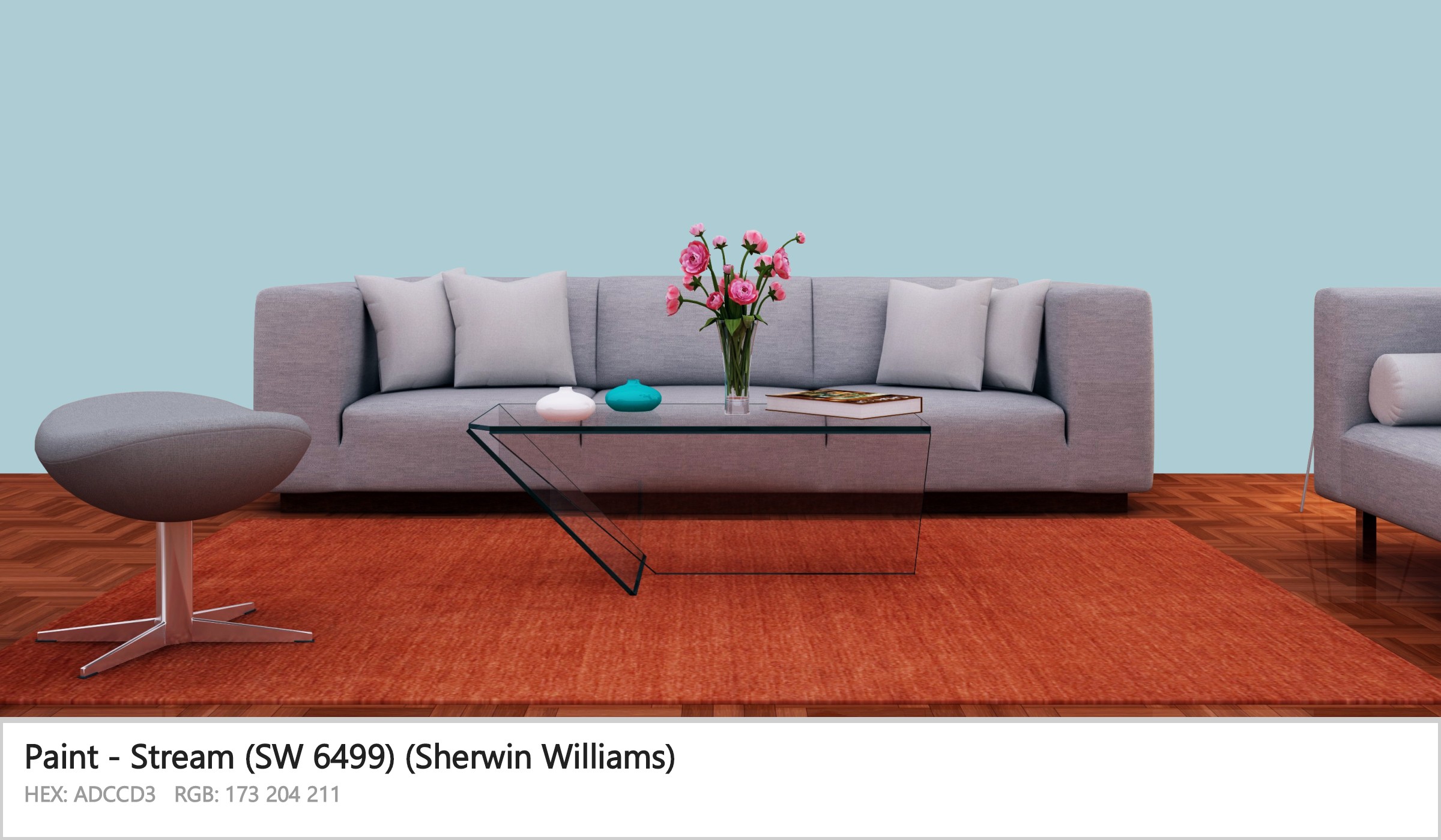 Sherwin Williams Stream (SW 6499) Paint color codes, similar paints and ...