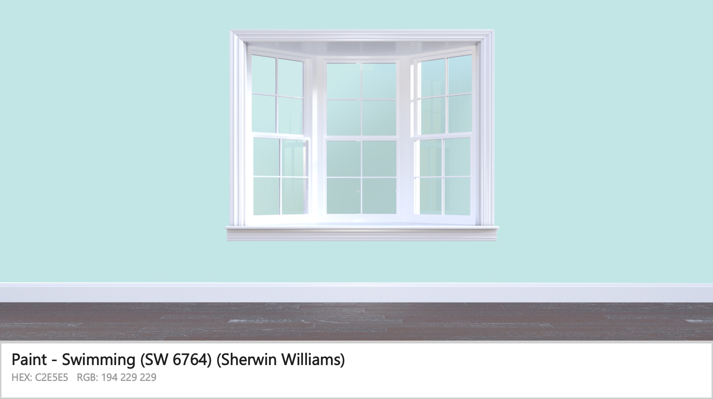 Sherwin Williams Swimming (SW 6764) Paint color codes, similar paints ...