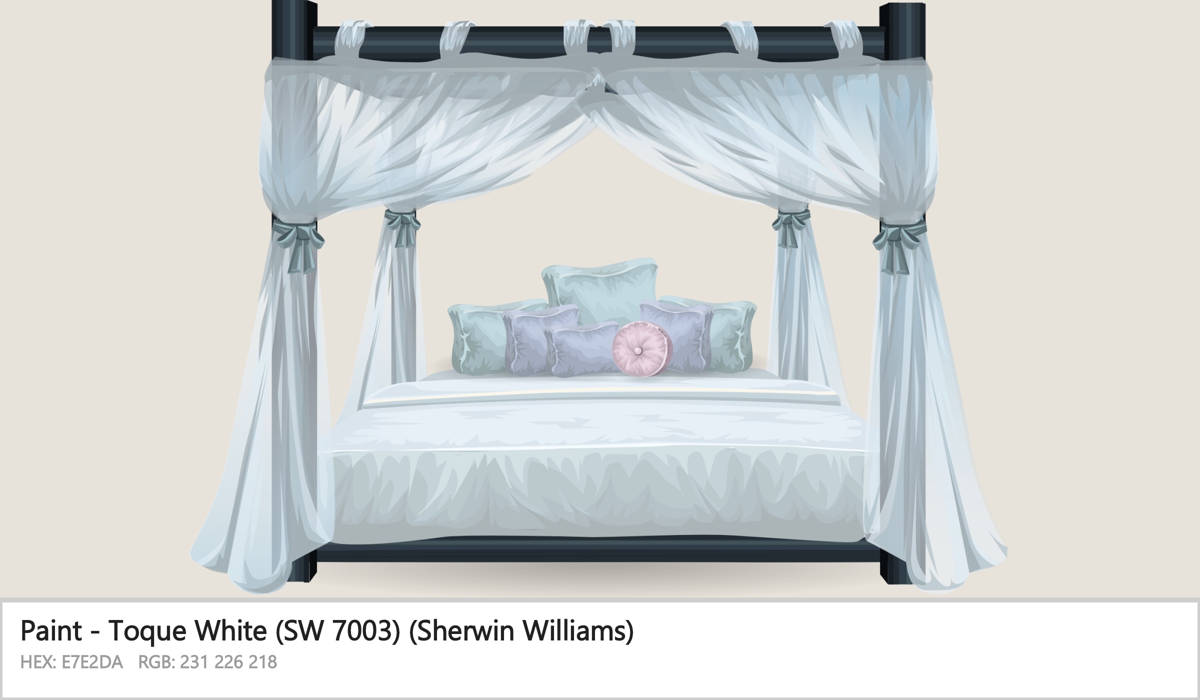Sherwin Williams Toque White (SW 7003) Paint color codes, similar ...